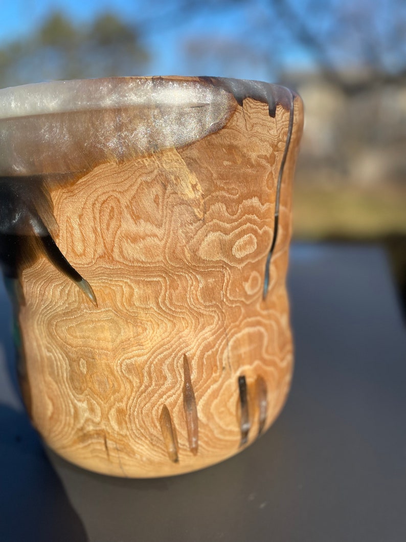 Large Epoxy Resin Lathe-turned Log Bowl - Etsy