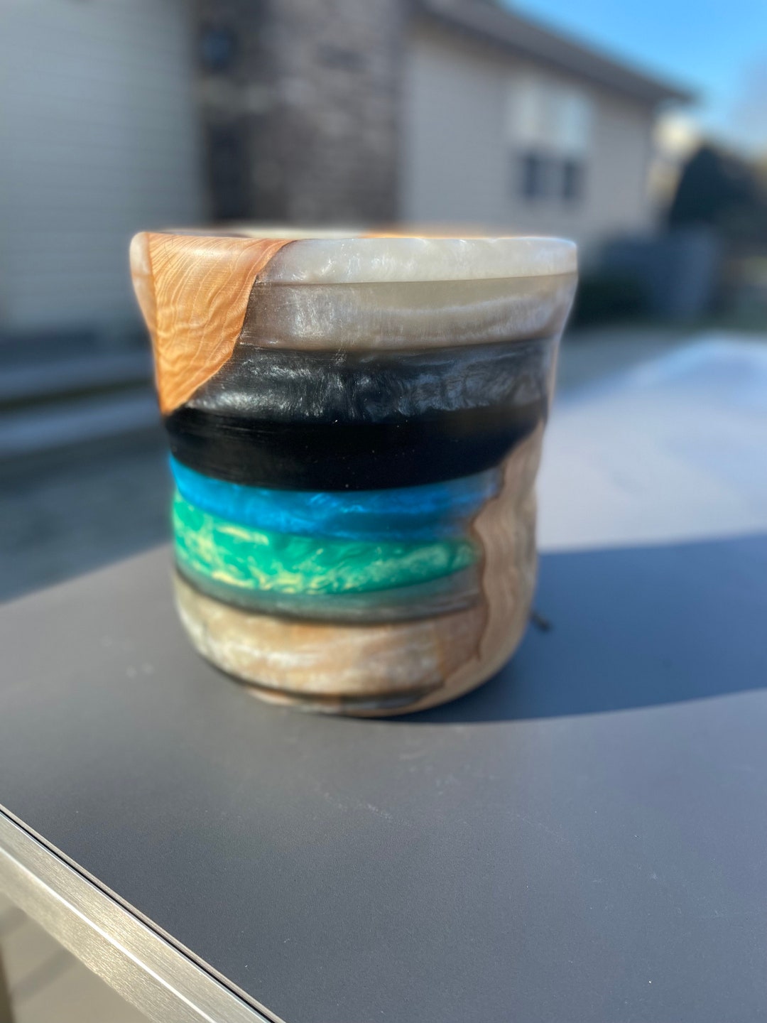 Large Epoxy Resin Lathe-turned Log Bowl - Etsy