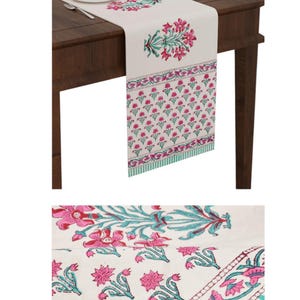 Cotton Hand Block Printed Table Runner for Center/dining Table 13 X 72 ...