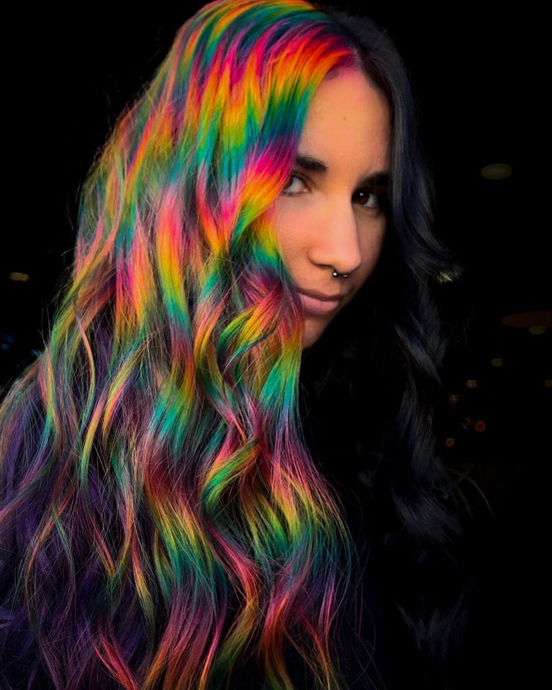 100% Real Human Hair Custom Colored Vivid Extension Pack - Etsy