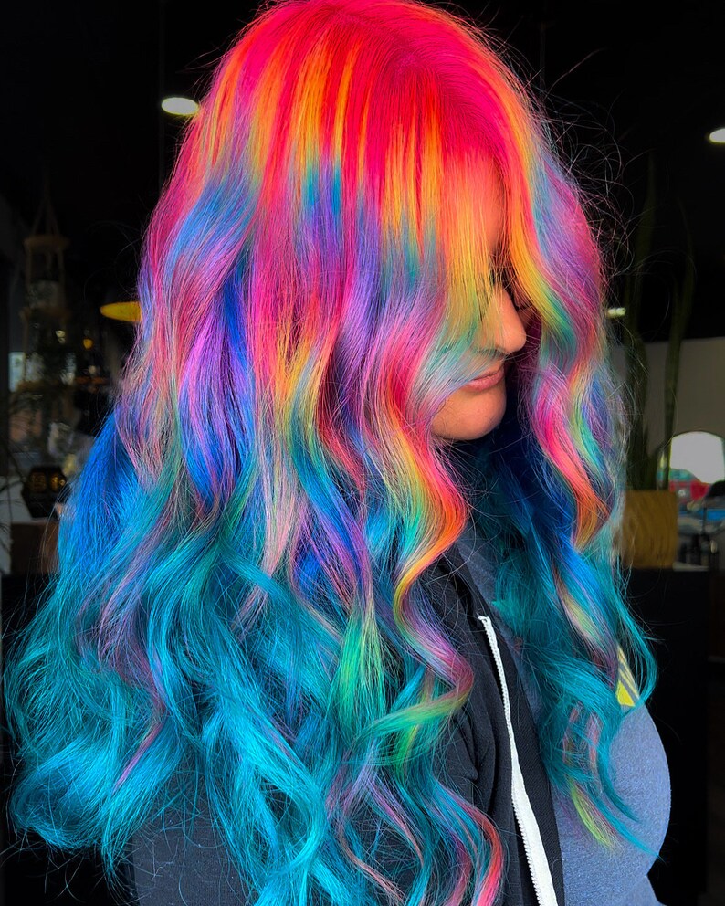 100% Real Human Hair Custom Colored Vivid Extension Pack - Etsy