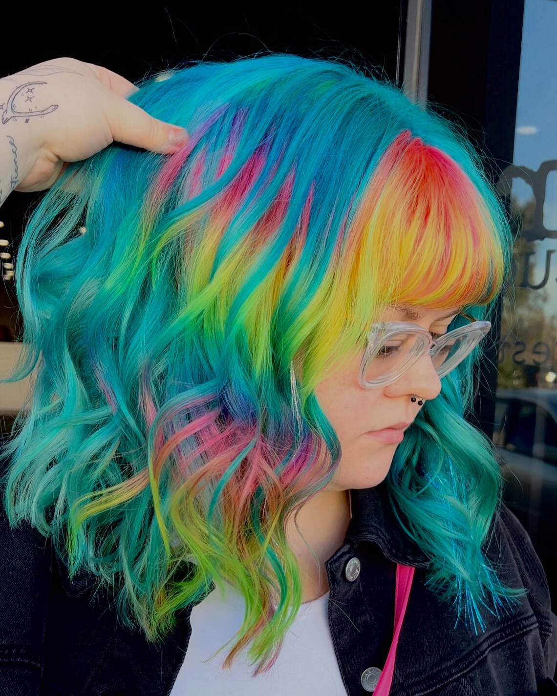 100% Real Human Hair Custom Colored Vivid Extension Pack - Etsy