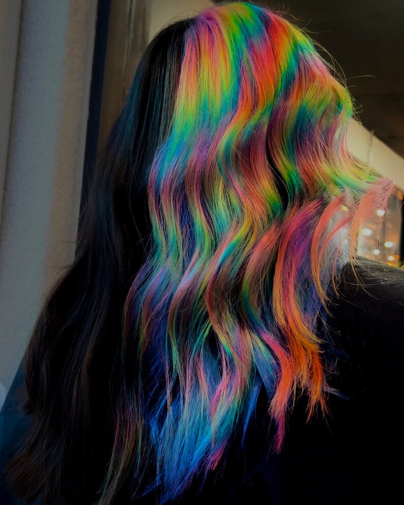 100% Real Human Hair Custom Colored Vivid Extension Pack - Etsy