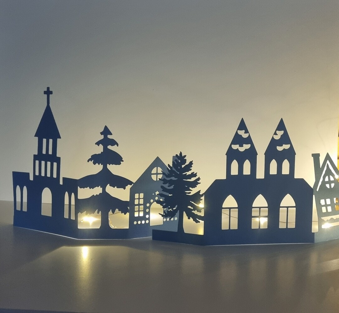 Christmas Village Scene - Svg - Printable With Cricut - - Etsy