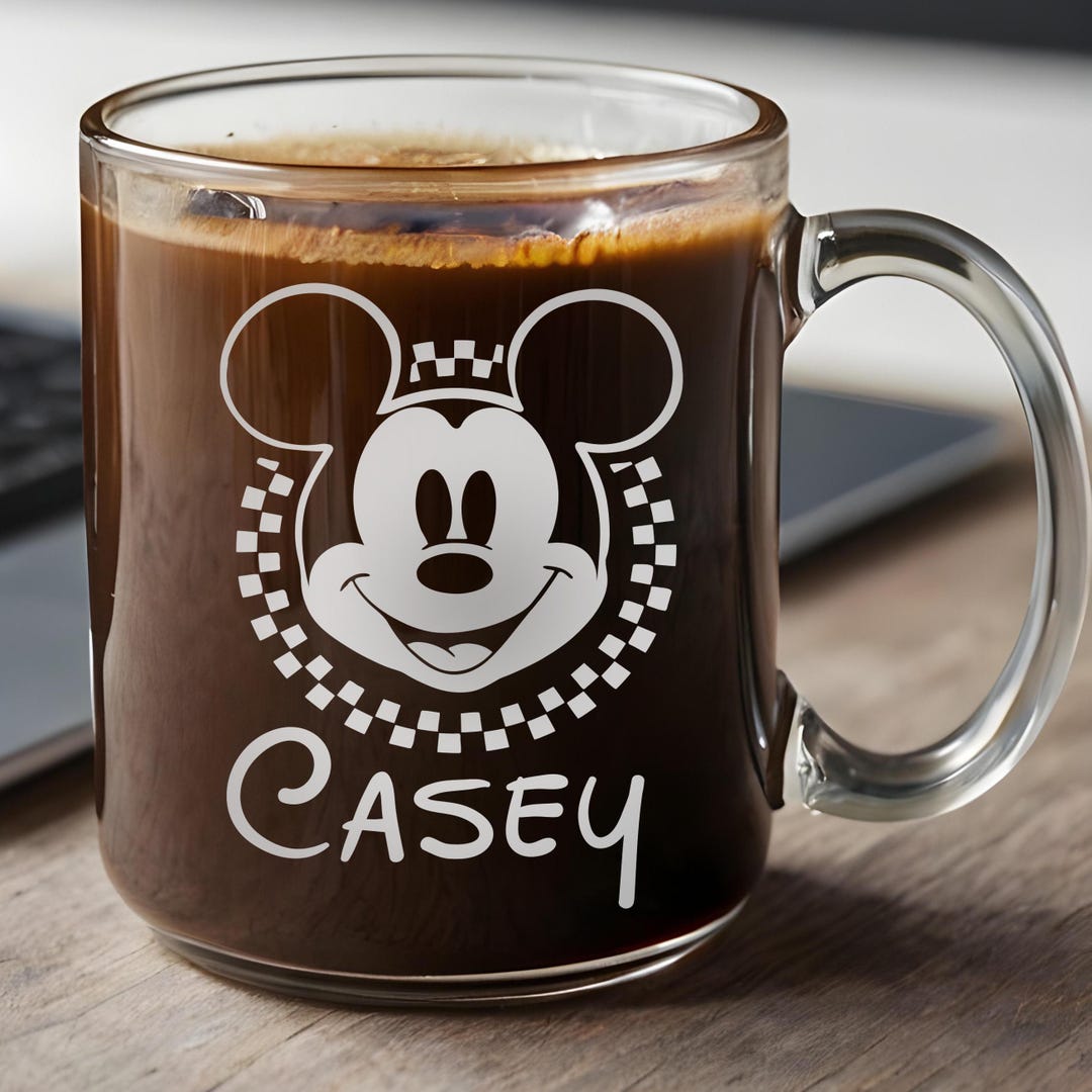 Custom Disney Glass, Personalized Disney Coffee Mug, First Family ...