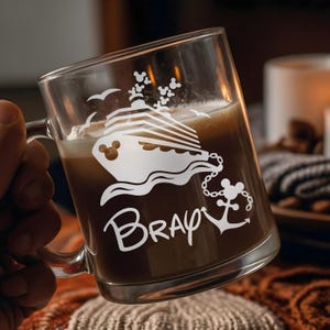 Custom Disney Glass, Personalized Disney Coffee Mug, First Family ...