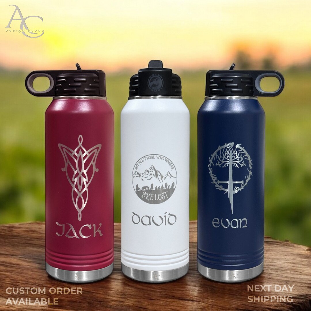 Personalized Laser Engraved Water Bottle, Custom Name Bottle, Stainless ...