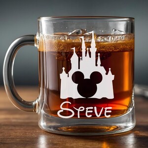 Custom Disney Glass, Personalized Disney Coffee Mug, First Family ...