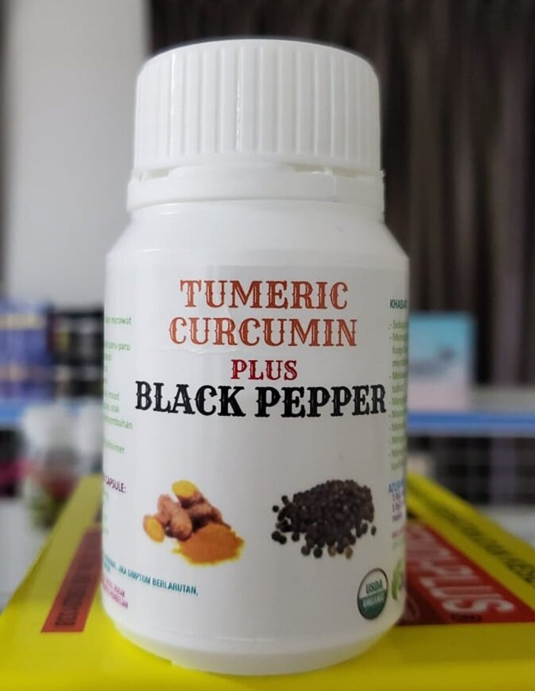 Pure Turmeric Capsules Black Pepper Organic Curcumin Black Pepper ...