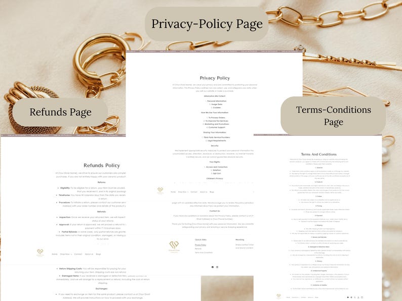 Luxury Jewelry Shopify Theme: Elegant Website Template - Etsy