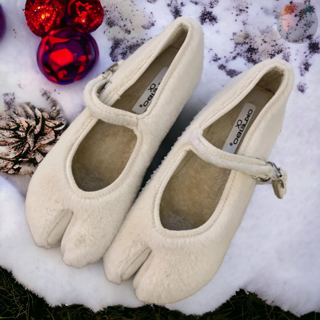 Fuzzy Tabi Shoe Slippers Fluffy Cushion Slides Cute - Etsy UK