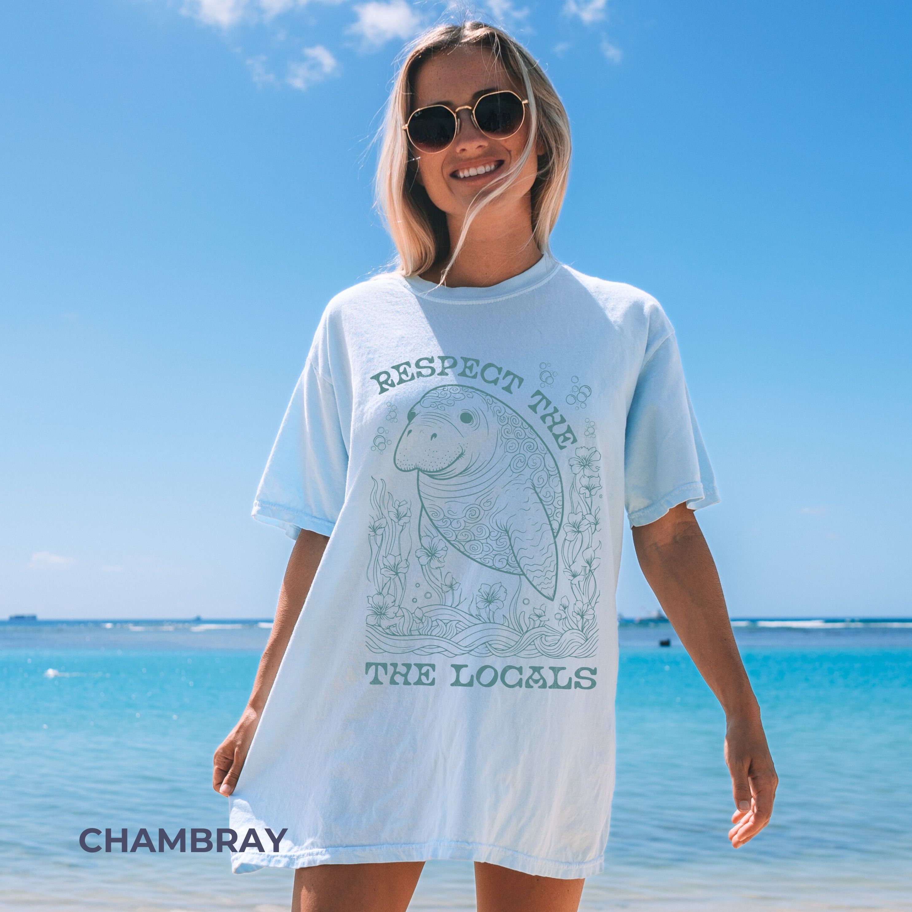 Manatee Shirt Respect the Locals Shirt Coconut Girl Shirt Save the ...