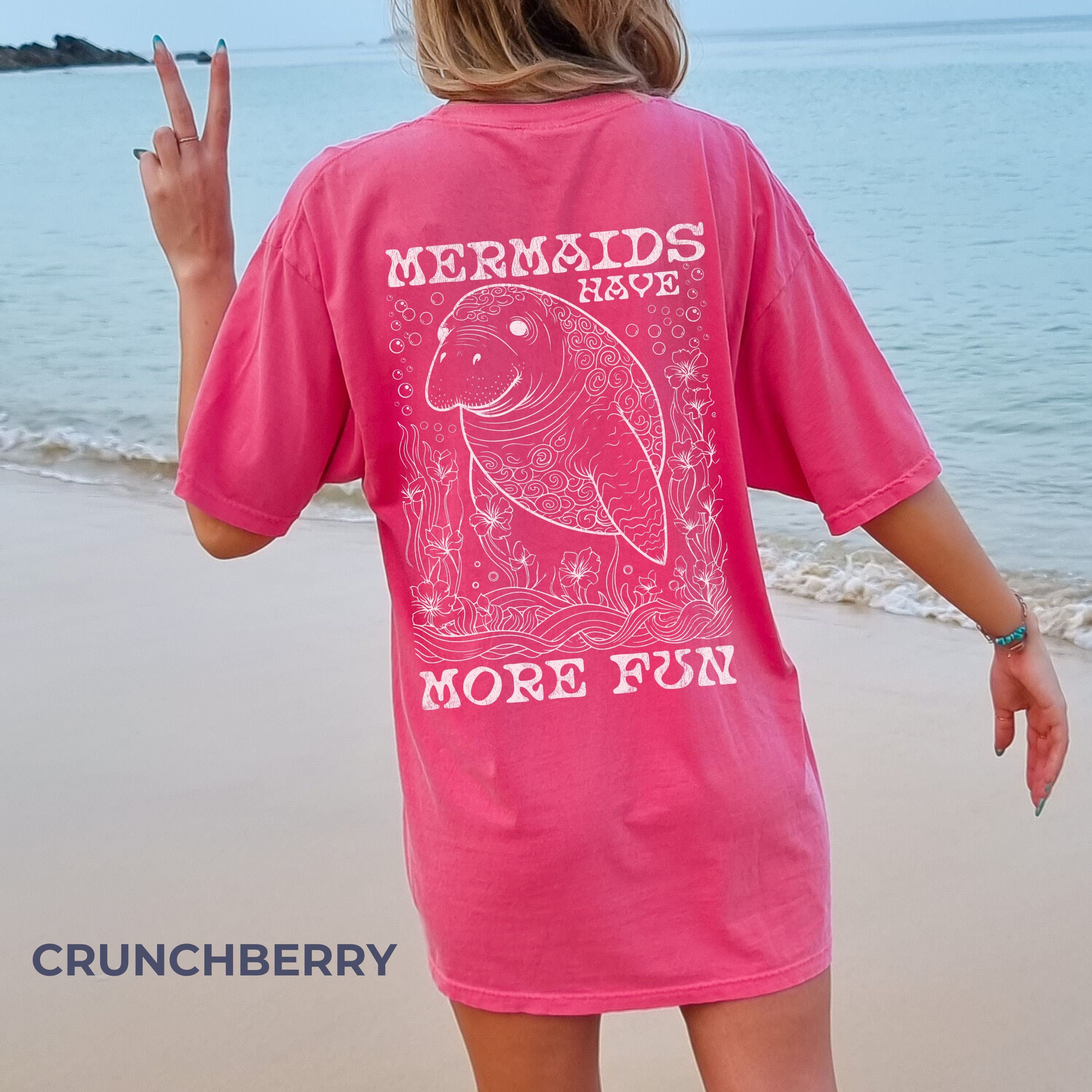 Manatee Shirt Mermaids Have More Fun Coconut Girl Shirt Save the Ocean ...