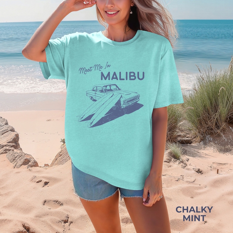 Meet Me in Malibu Shirt Ocean Ispired Style Surfer Girl Aesthetic ...