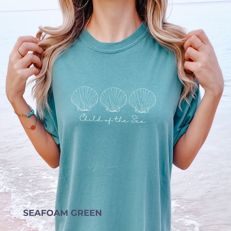 Seashell Comfort Colors T-shirt: Mermaidcore Ocean Girl Tee - Etsy
