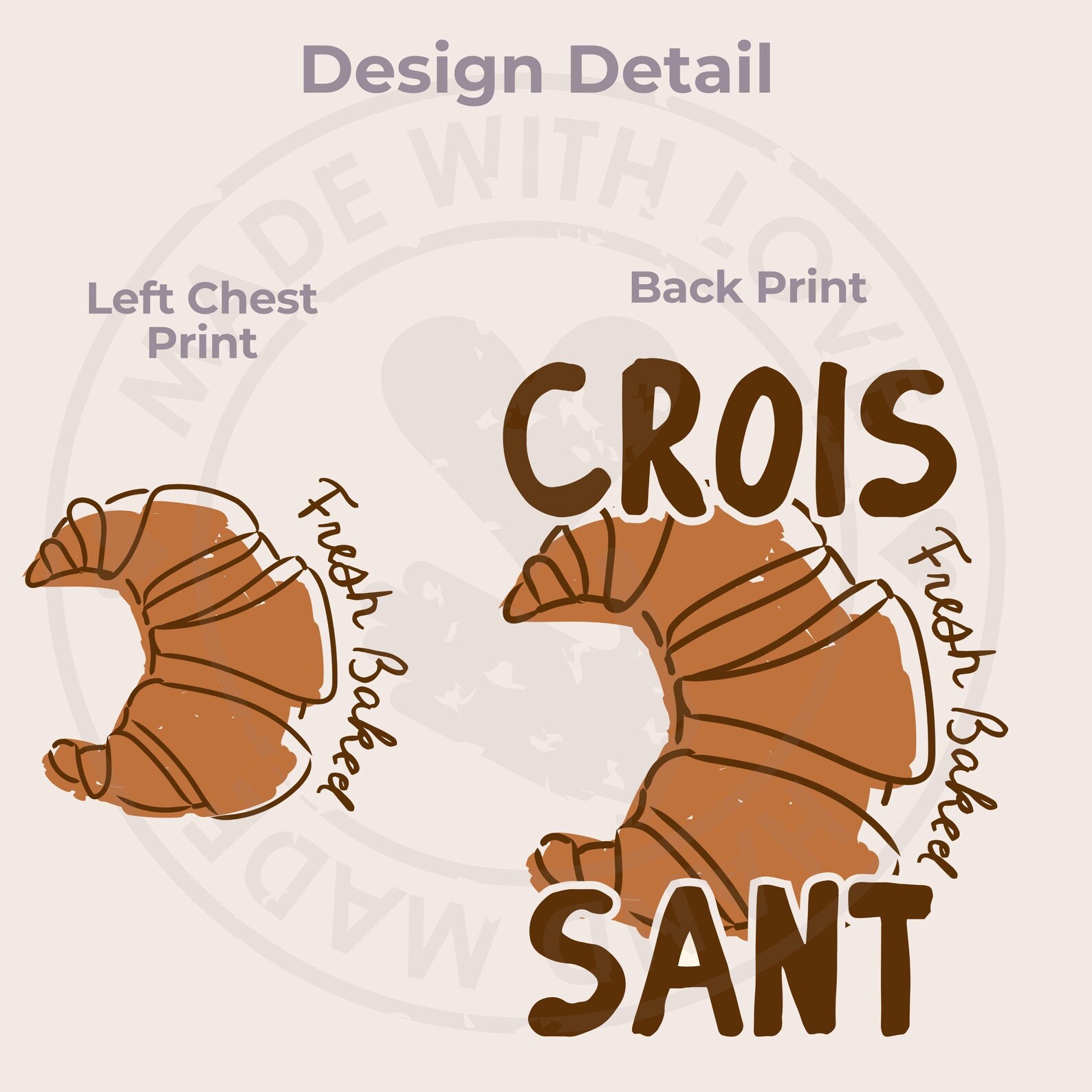 Croissant Shirt Fresh Baked Trendy Breakfast Club Brunch Shirt French ...