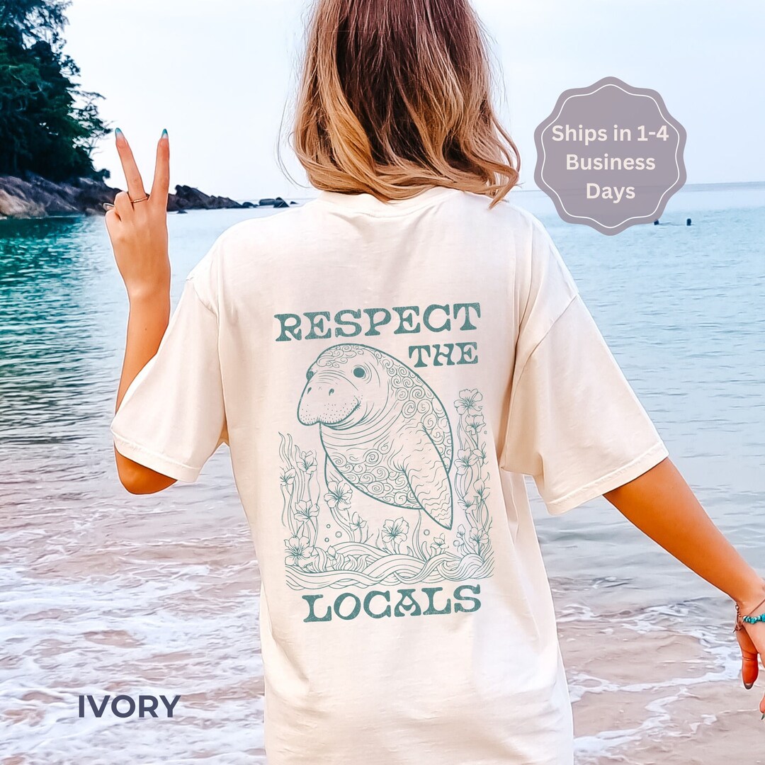 Manatee Shirt Respect the Locals Shirt Coconut Girl Shirt Save the ...