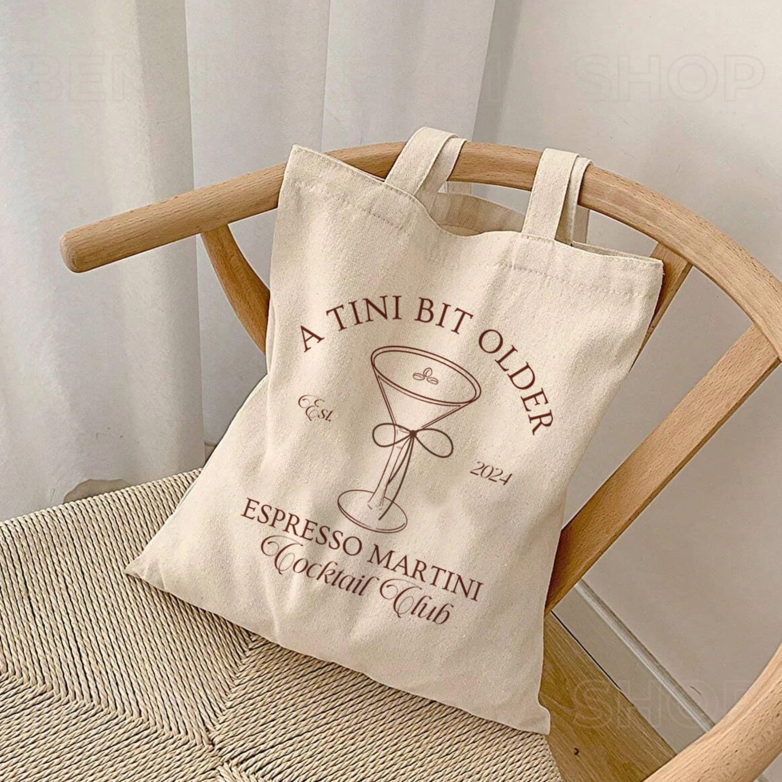 A Tini Bit Older Espresso Martini Cocktail Club Tote Bag Birthday Tote ...
