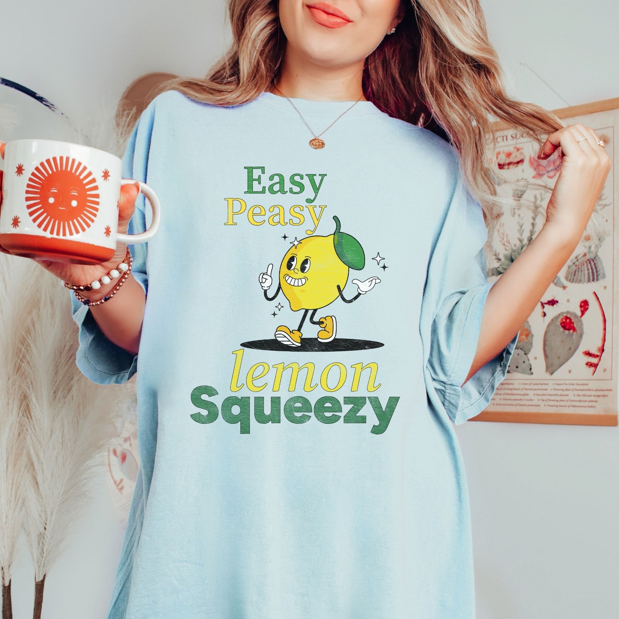 Retro Easy Peasy Lemon Squeezy T-shirt Vintage Take It Easy - Etsy