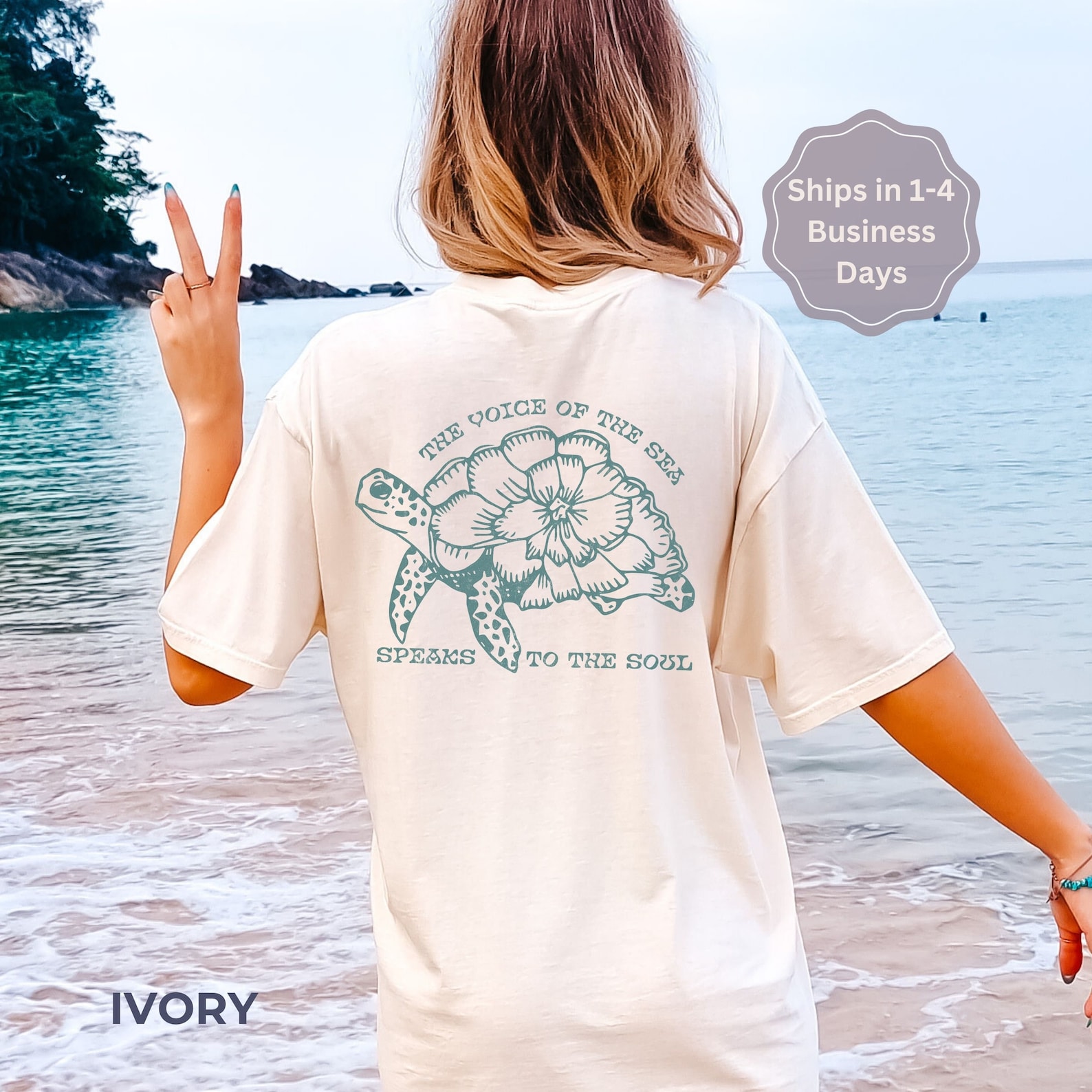 Sea Turtle Graphic T-shirt: Coconut Girl Style, Comfort Colors - Etsy