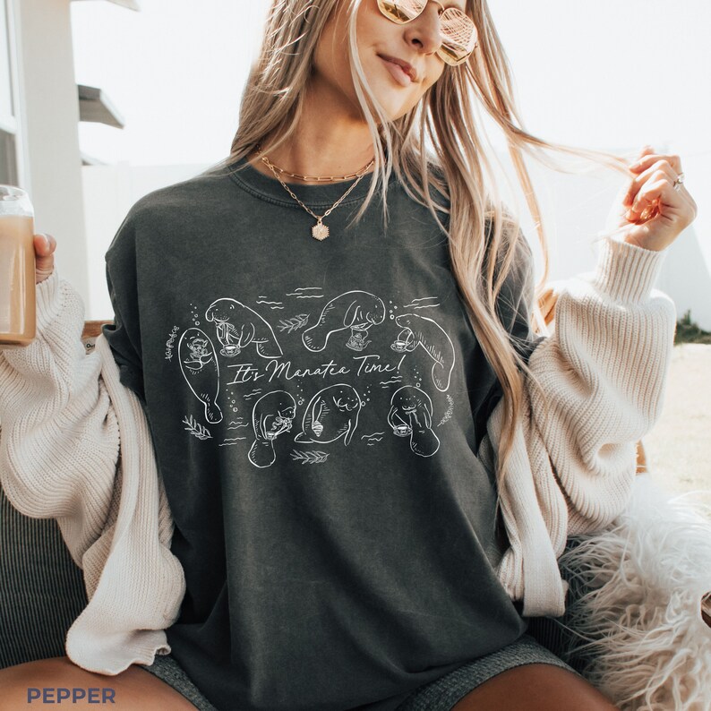 It's Manatea Time! Manatee Shirt Coconut Girl Shirt Coquette Clothes ...
