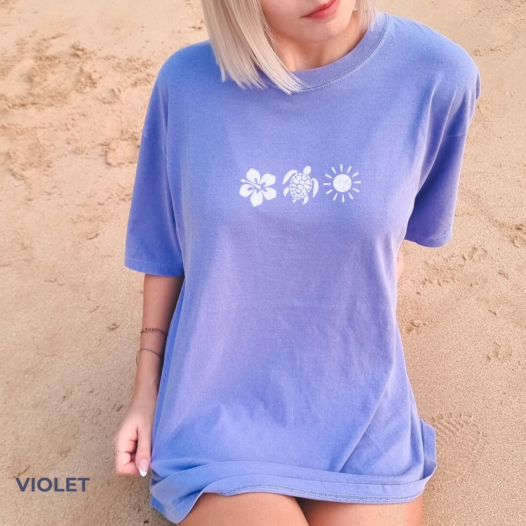 Coconut Girl Shirt Sea Turtle Shirt Hibiscus Shirt Ocean Inspired Style ...