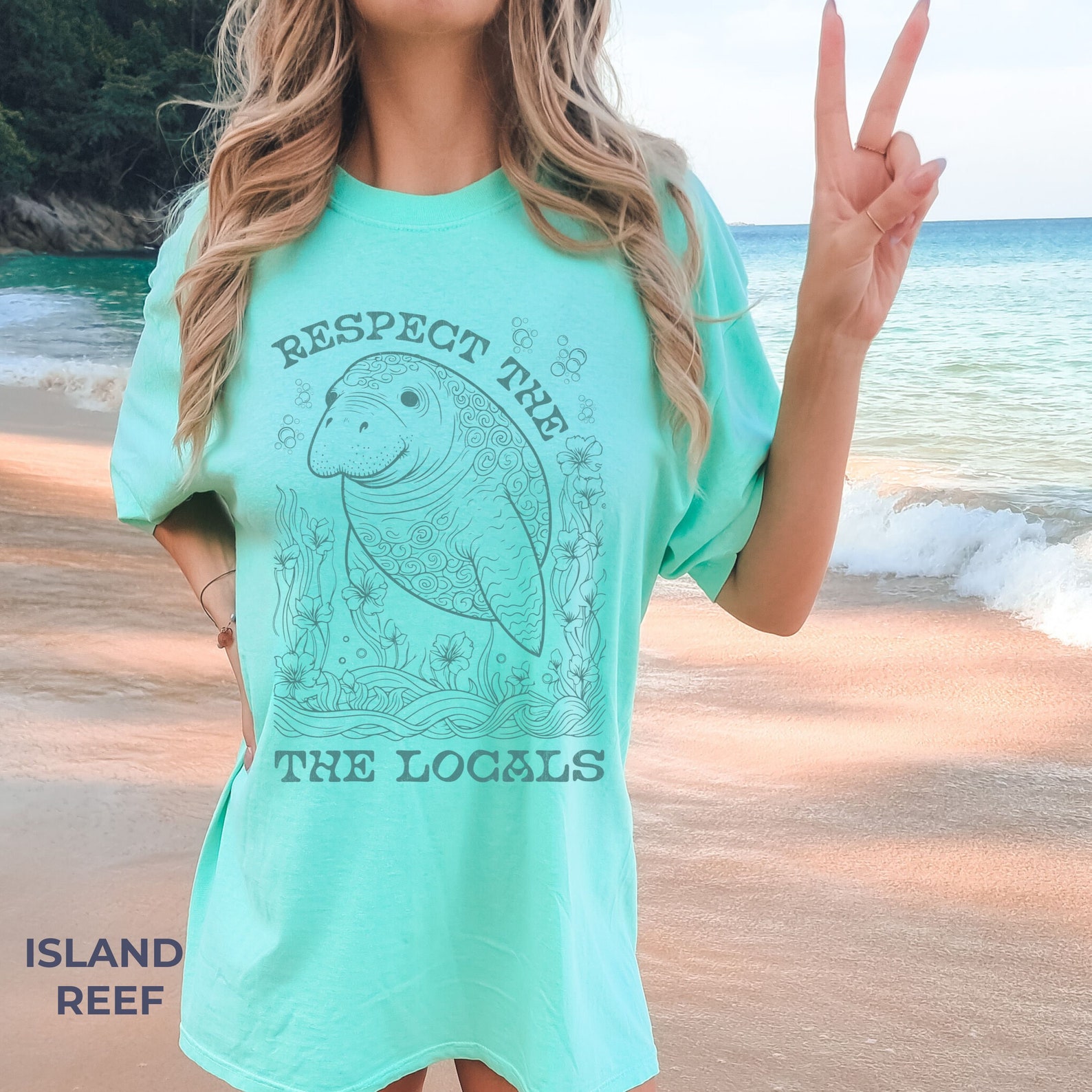 Manatee Shirt Respect the Locals Shirt Coconut Girl Shirt Save the ...