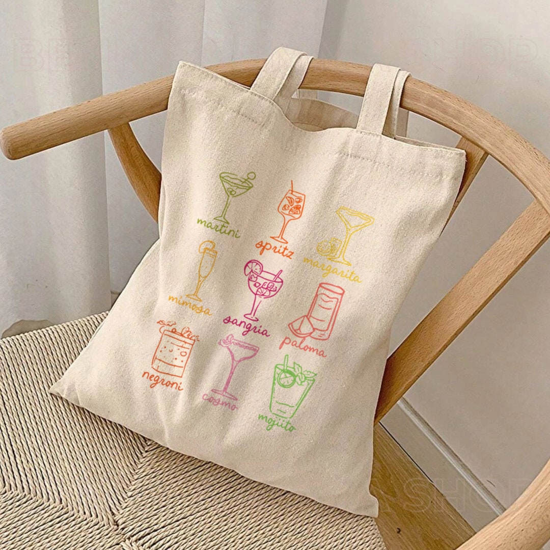 Signature Cocktail Tote Bag Group Brunch Gift Sunday Funday Mimosa ...