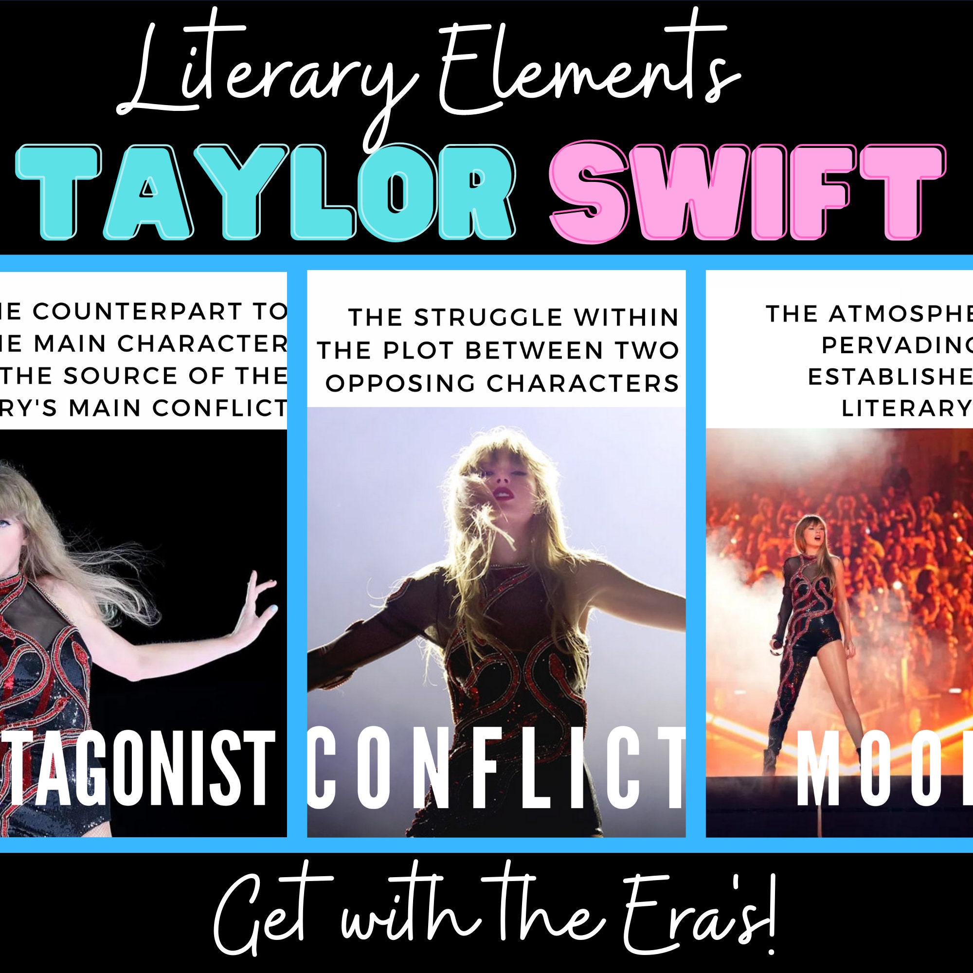 Taylor Swift Story Elements ELA Posters Back to School - Etsy