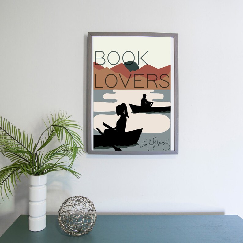 Book Lovers Poster Cover - Digital Book Wall Art - Booktok Novel Cover ...