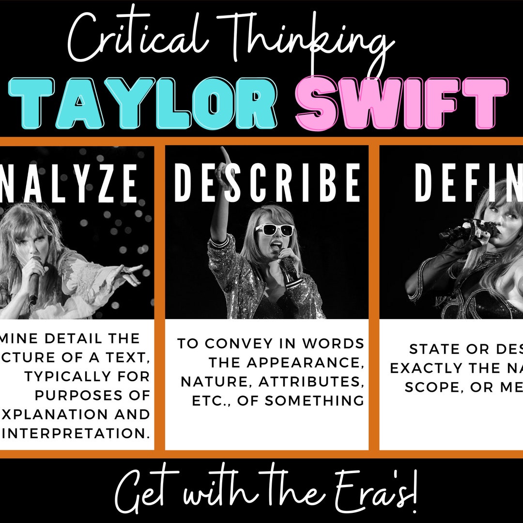 Taylor Swift - Critical Thinking Posters! - Back to School Upgrade ...
