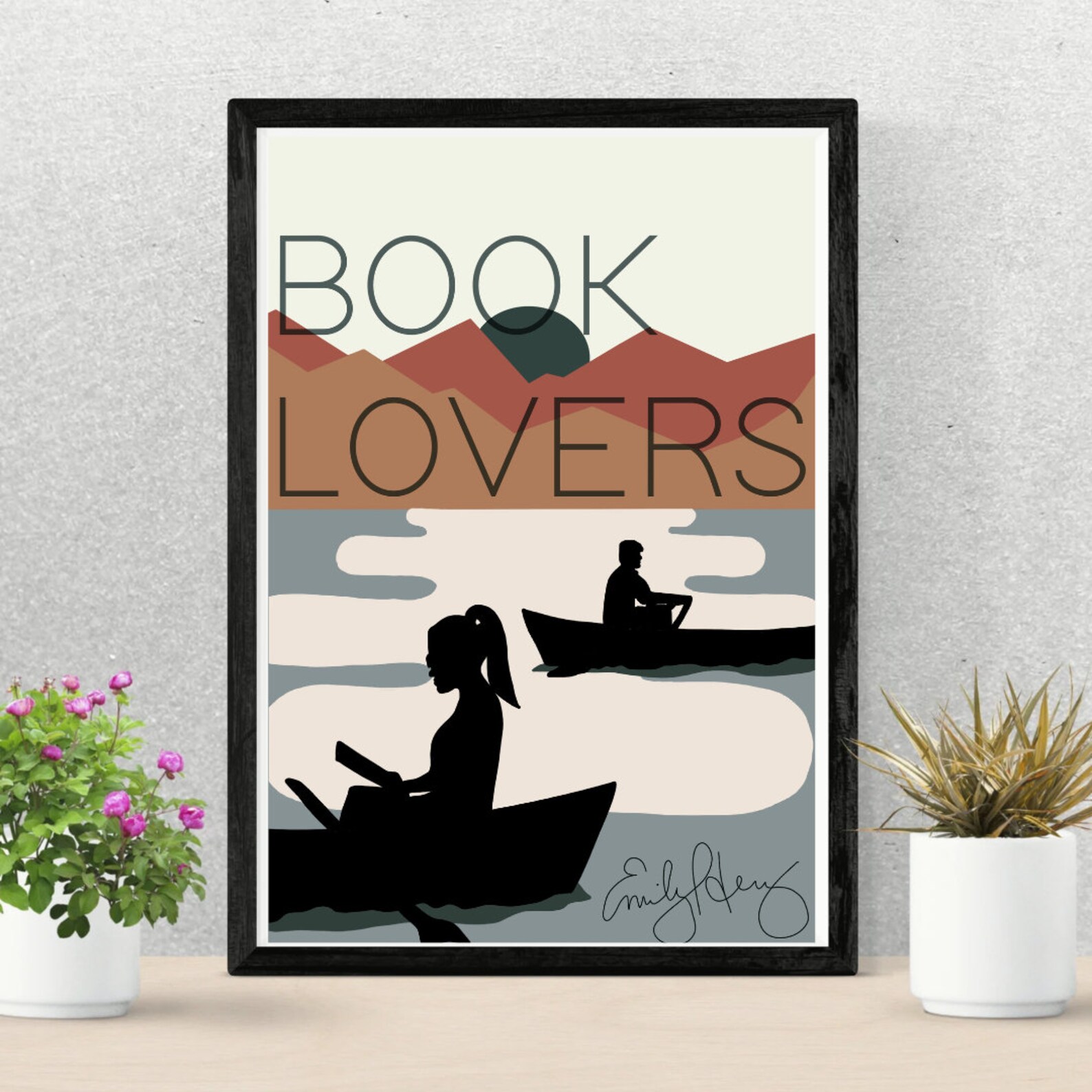 Book Lovers Poster Cover - Digital Book Wall Art - Booktok Novel Cover ...