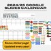2024-25 Editable Google Slides Calendar - Back to School With Bonus ...