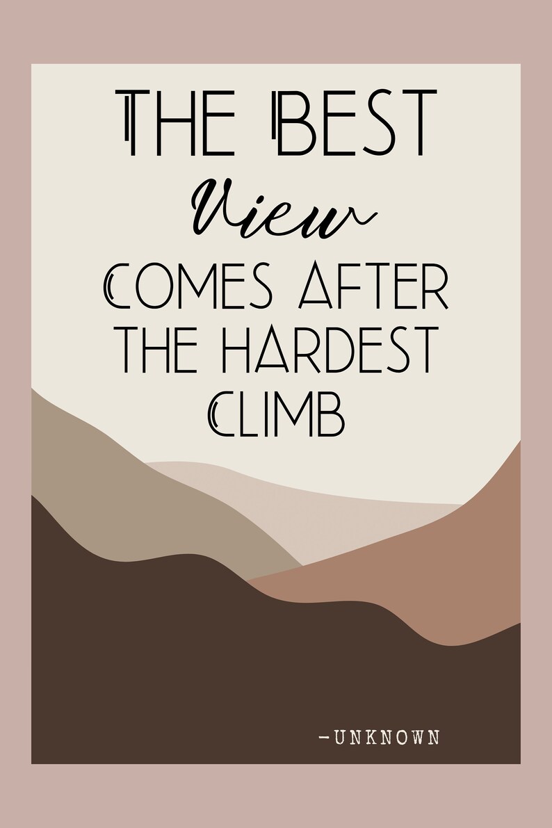 Growth Mindset Posters - Seven Nature/mountain Themed Posters - Boho ...