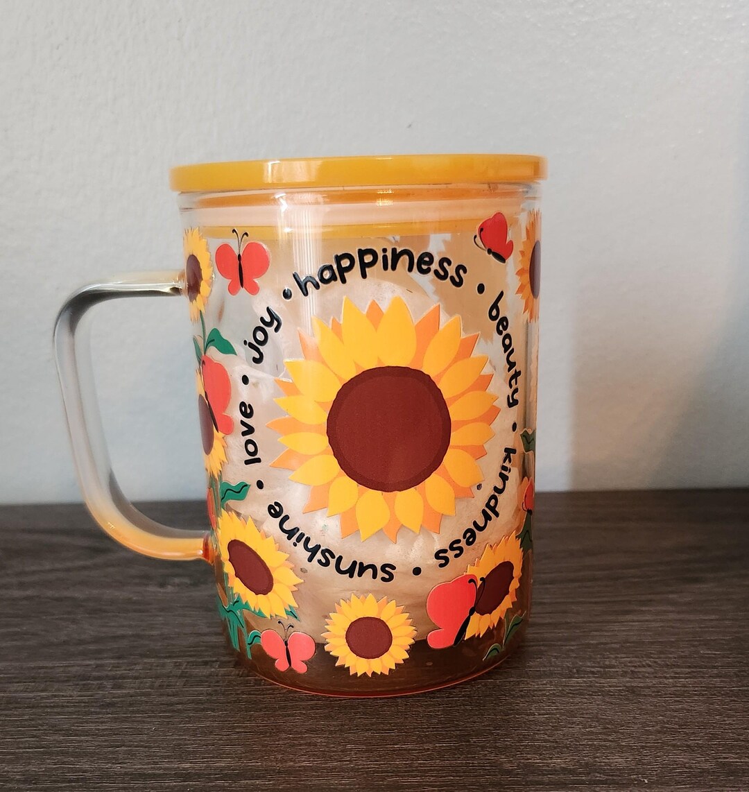 Colored Glass Mug- Various Designs - Etsy