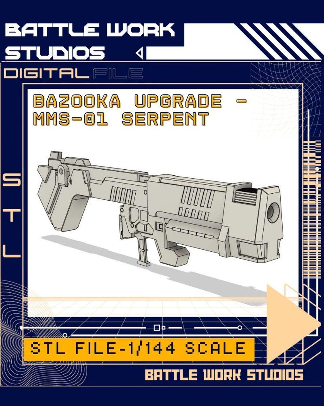 Gundam Bazooka Upgrade -MMS-01 Serpent Digital STL File -144th Scale - Etsy
