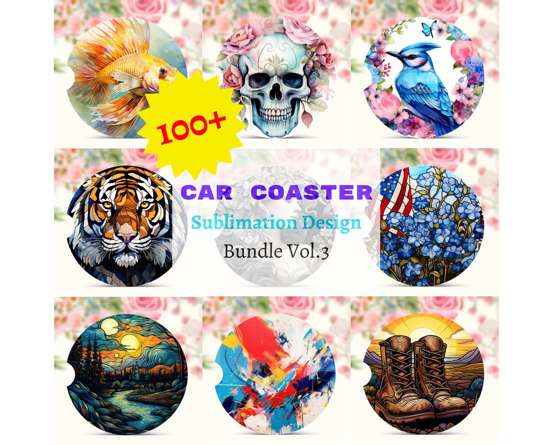 Digital Download Car Coaster Design Car Coaster Set Car Cup - Etsy