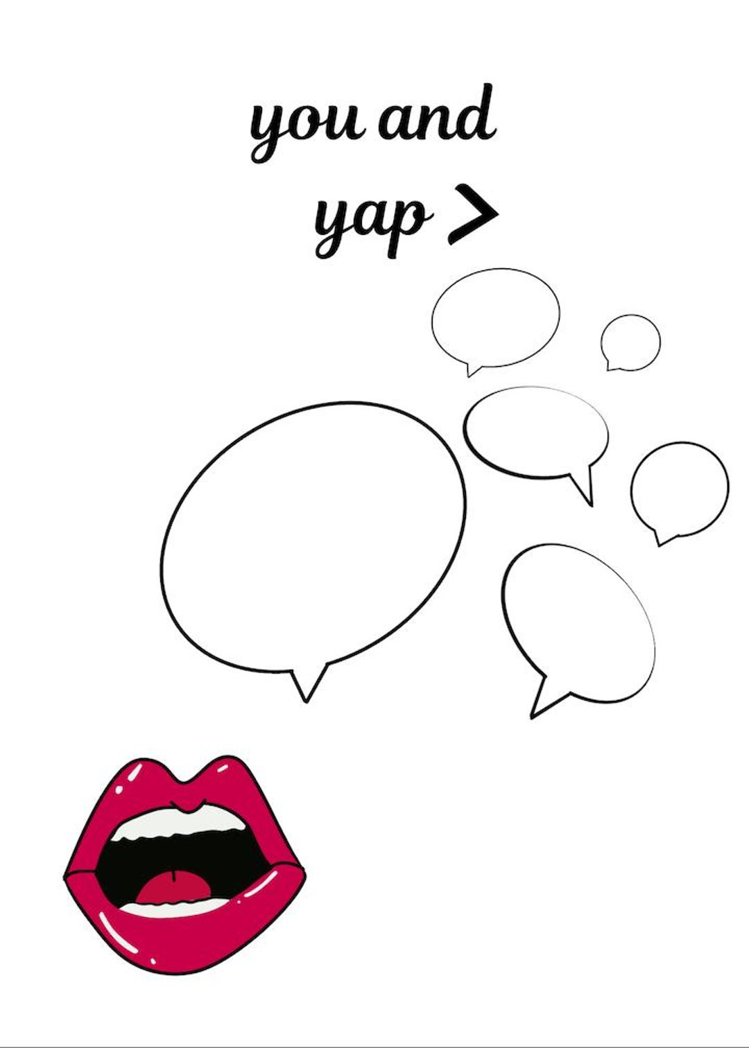 Yapper Digital Card for Talkative Friend - Etsy