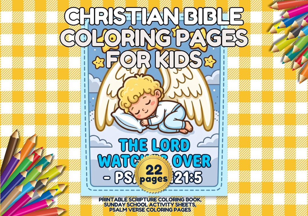 Christian Bible Coloring Pages for Kids, Printable Scripture Coloring ...