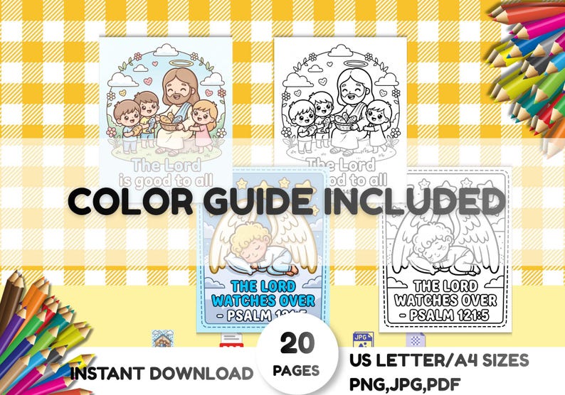 Christian Bible Coloring Pages for Kids, Printable Scripture Coloring ...