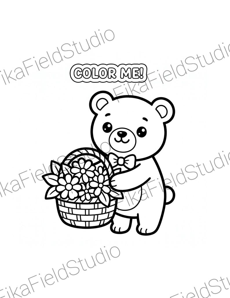 20 Mothers Day Coloring Pages Animals and Flowers Printable PDF Kids - Etsy