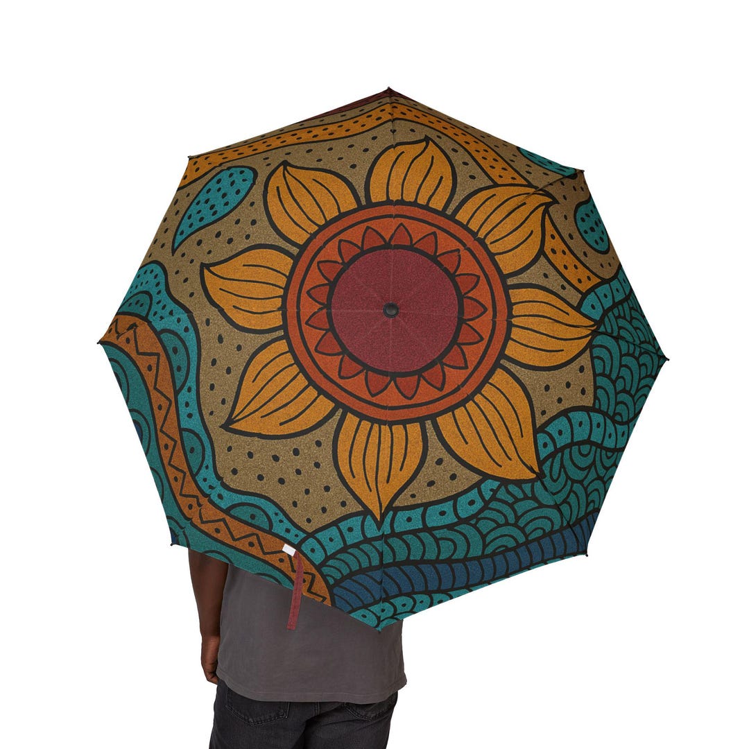 Umbrella, African Print Outdoor Canopy, Folding Parasol for Rainy Days ...