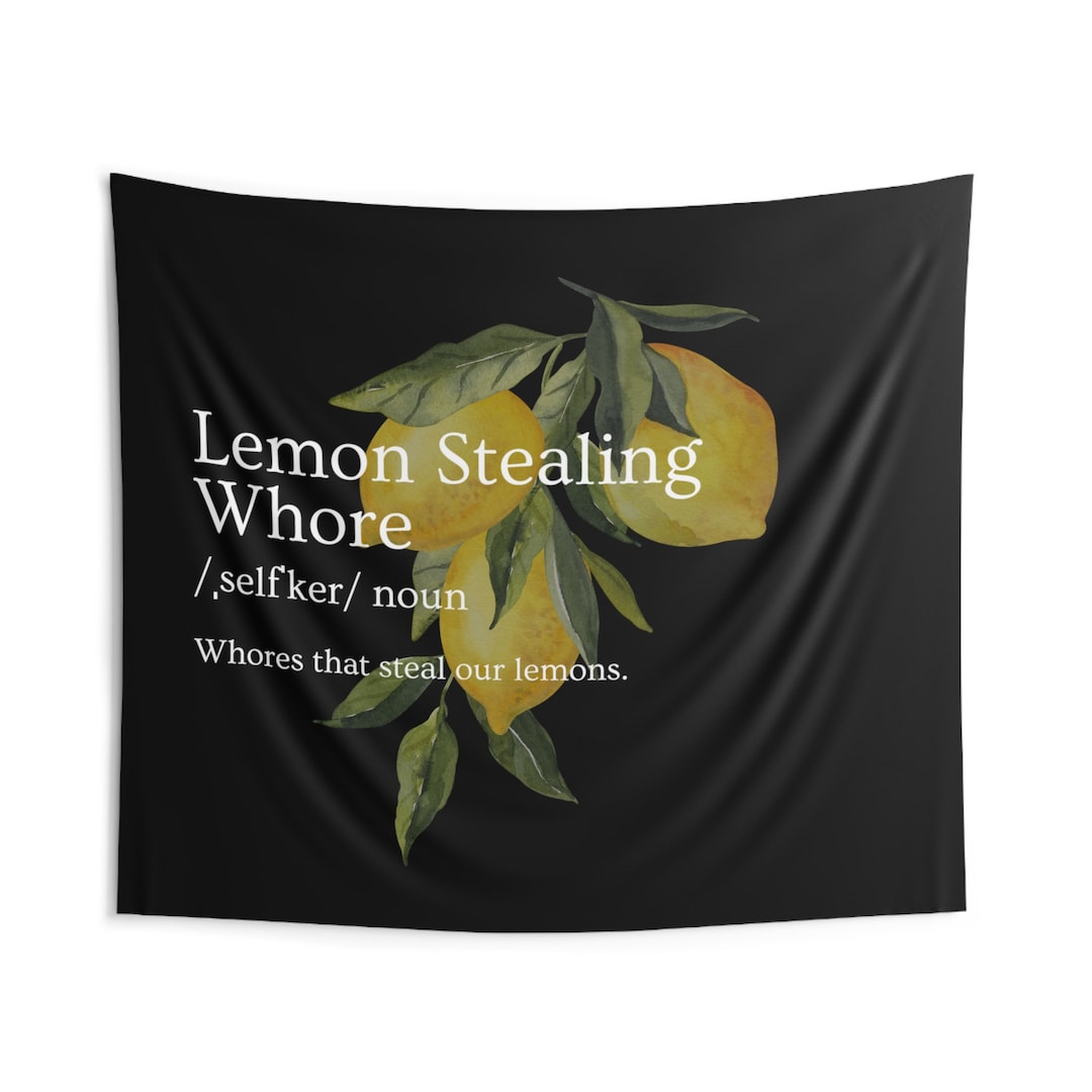 Lemon Stealing Whore Funny Indoor Wall Tapestries - Etsy