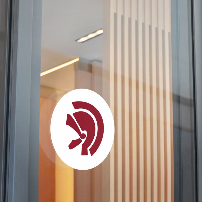 Trojan Head Round Vinyl Sticker - Etsy