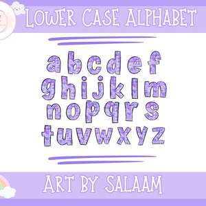 Mermaid Doodle Alphabet Letters PNG Numbers Bundle, Purple Mermaid Font ...