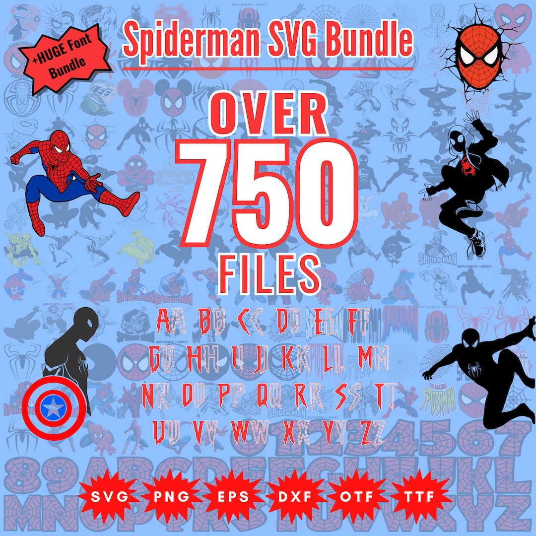 Spiderman SVG Bundle for Cricut and Sublimation, Spider Man Cut Files ...