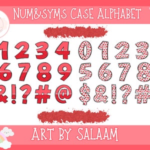 Strawberry Patch Doodle Alphabet Letters PNG Numbers Bundle, Strawberry ...