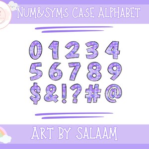 Mermaid Doodle Alphabet Letters PNG Numbers Bundle, Purple Mermaid Font ...