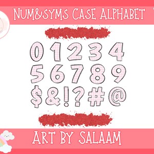 Strawberry Patch Doodle Alphabet Letters PNG Numbers Bundle, Strawberry ...