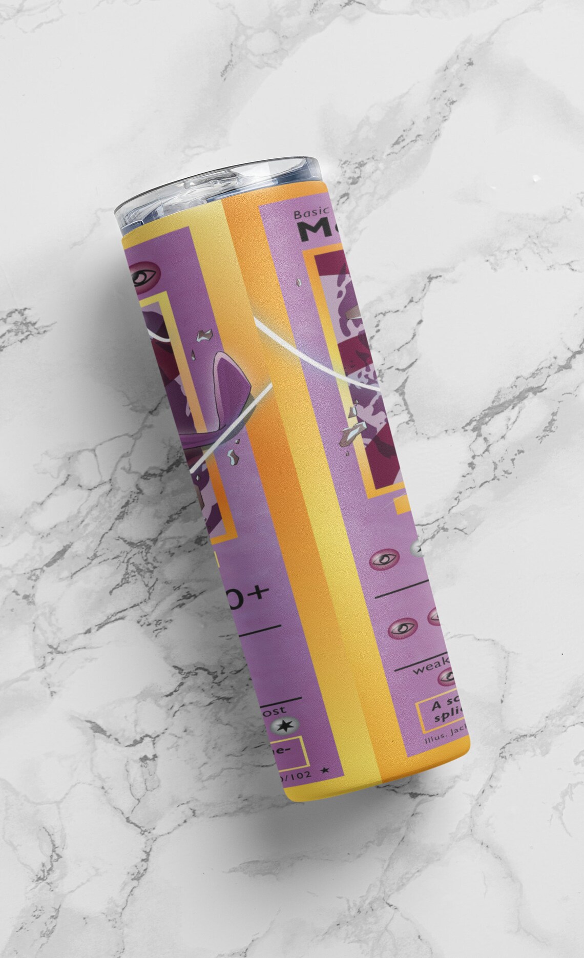 Pokemon Tumbler Wrap - Mewtwo 20 Oz Skinny Tumbler Sublimation Wrap ...
